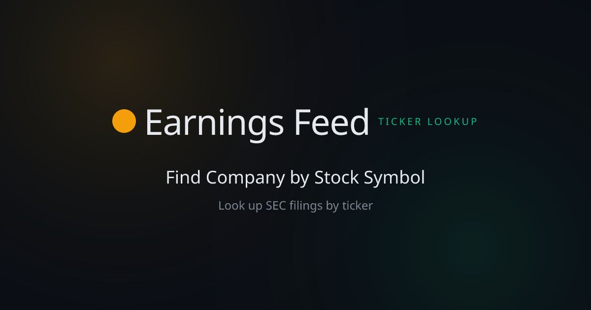 Ticker to CIK Lookup - Find SEC CIK by Stock Symbol | Earnings Feed
